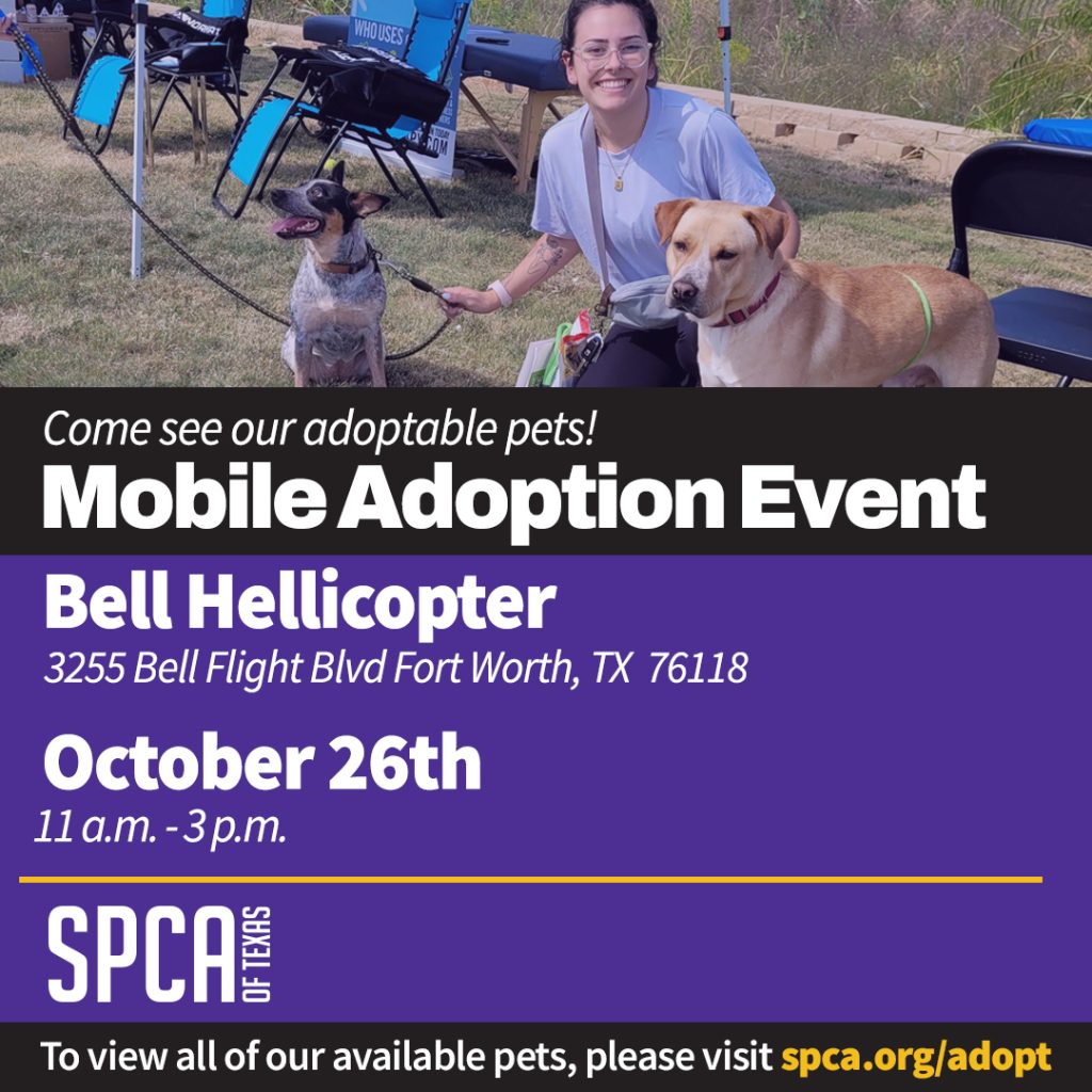 SPCA of Texas | Mobile Adoptions at Bell Helicopter - SPCA of Texas